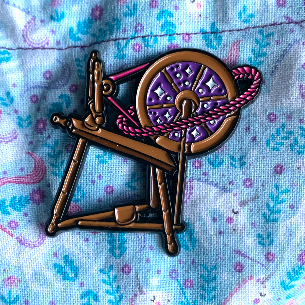 Spinning in Space Enamel Pin – SeattleSkyDyeworks